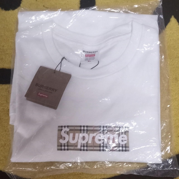 Supreme | Shirts | Supreme X Burberry Box Logo Tshirt Size Xl | Poshmark